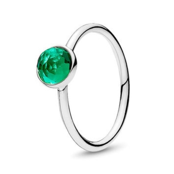 Pandora | Jewelry | Pandora May Droplet Ring Royalgreen Crystal | Poshmark